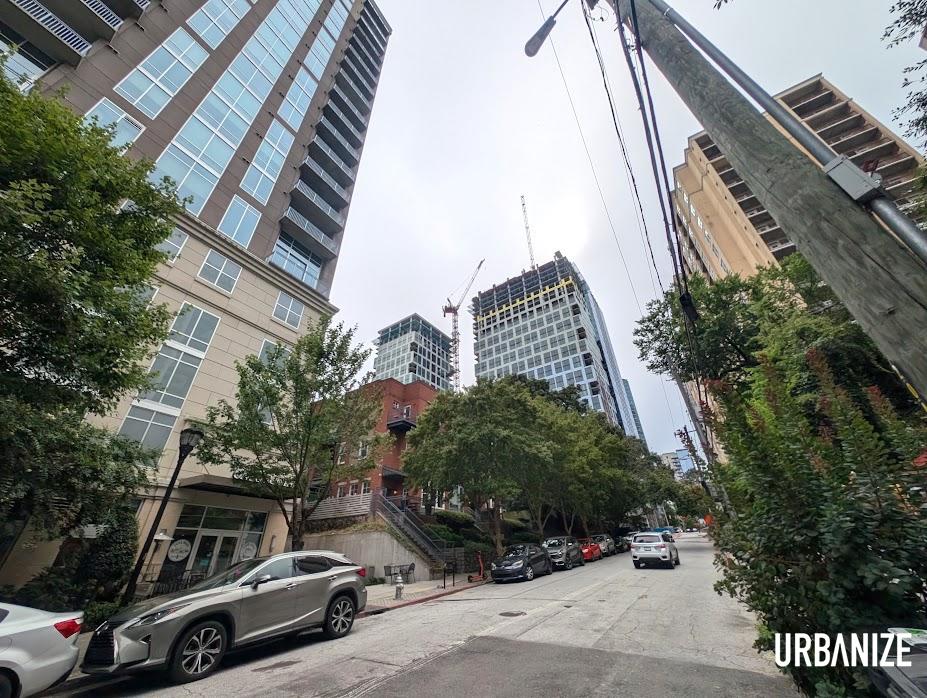 Images: Two-tower Midtown build has (partially) topped out | Urbanize Atlanta
